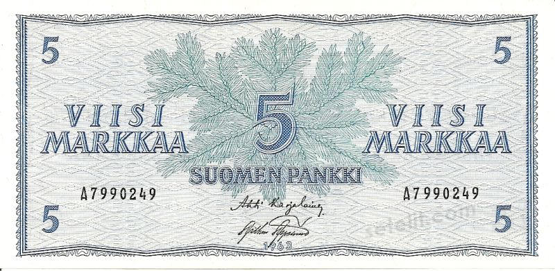 5 markkaa 1963 | Setelit.com