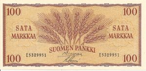 100 markkaa 1957 | Setelit.com
